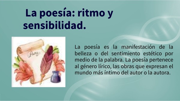 La poesía: ritmo y sensibilidad | Genially