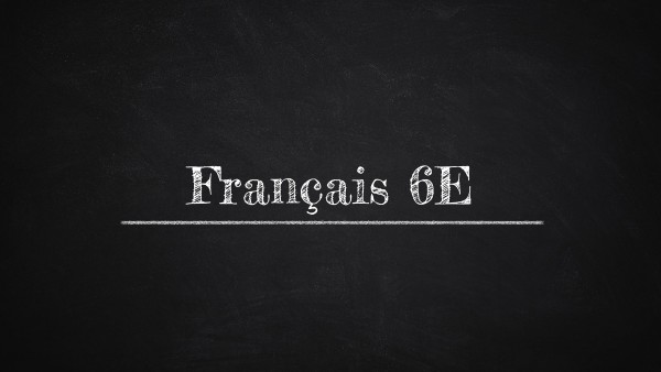 Présentation 6e