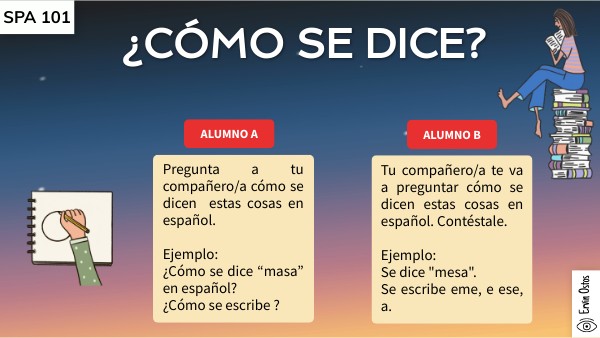 SPA 101 - ¿CÓMO SE DICE? 2