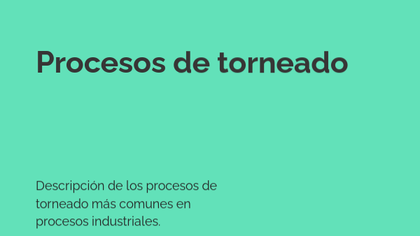 Operaciones de torneado