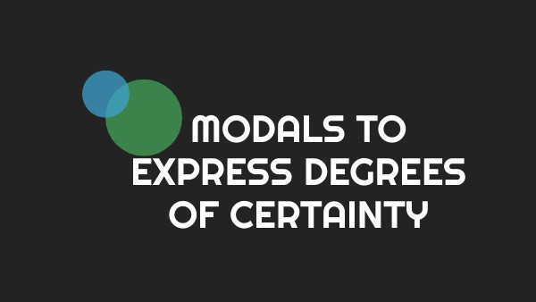 Modals certainty | Genially