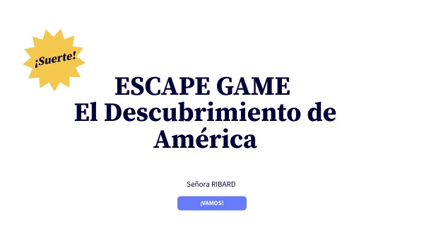 genially escape game Anthony Straub - Descubrimiento América