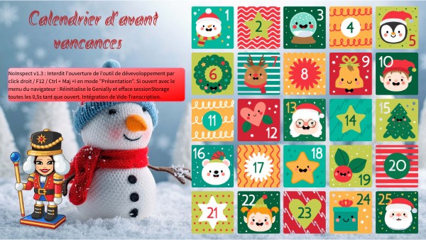 calendrier noel