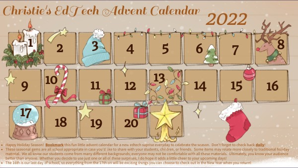 Christie's EdTech Advent Calendar