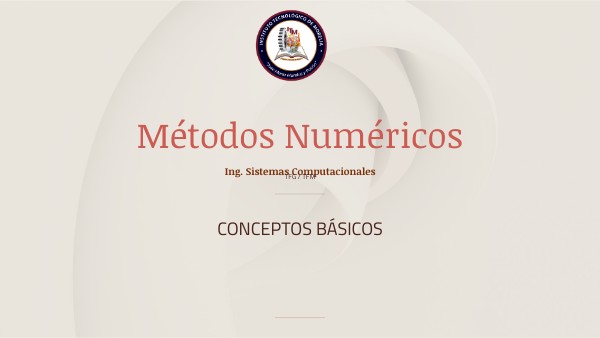 Métodos Numéricos | Genially