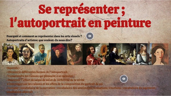 Se représenter ; l'autoportrait en peinture | Genially