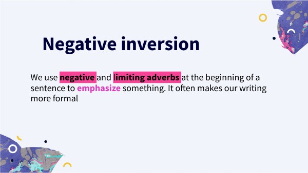 Negative inversion | Genially