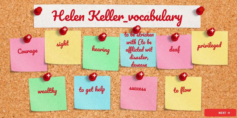 Helen Keller_vocabulary | Genially
