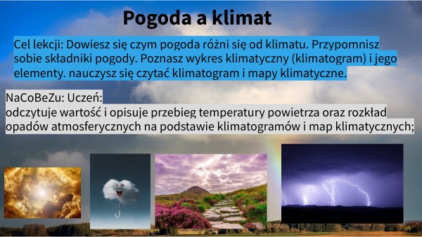 Kl. V Pogoda a klimat | Genially