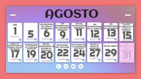 Efemérides Agosto | Genially