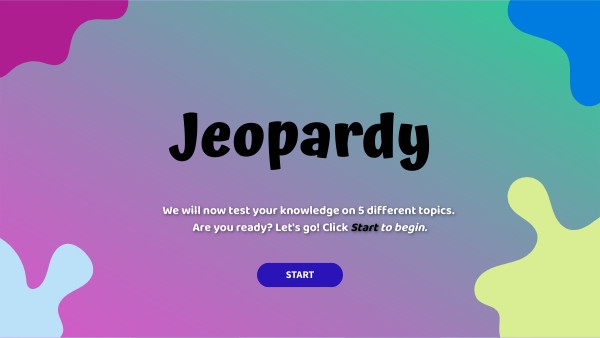 PSB3444: JEOPARDY GAME | Genially