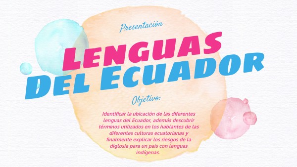 LENGUAS DEL ECUADOR