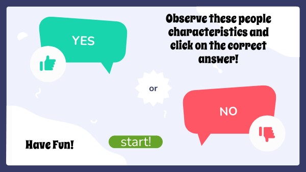 Different characteristics game | Genially