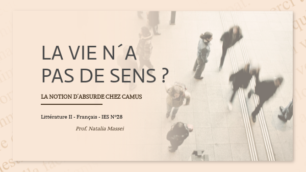 L´Absurde chez Camus | Genially