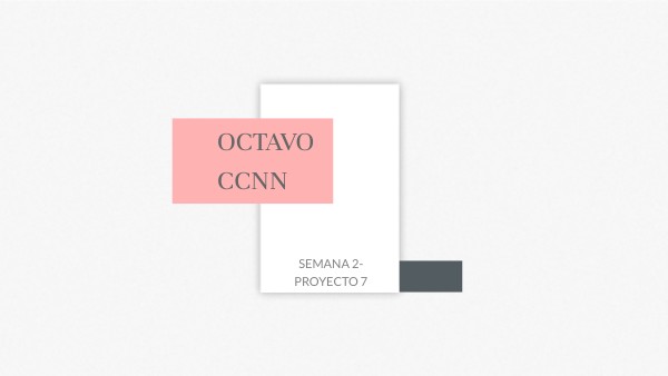 OCTAVO- CCNN SEMANA 2- PROYECTO 7