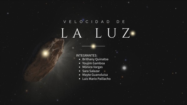 VELOCIDAD DE LA LUZ | Genially
