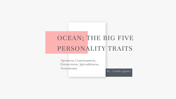THE BIG FIVE PERSONALITY TRAITS- BY: Camila Aguirre | Genially