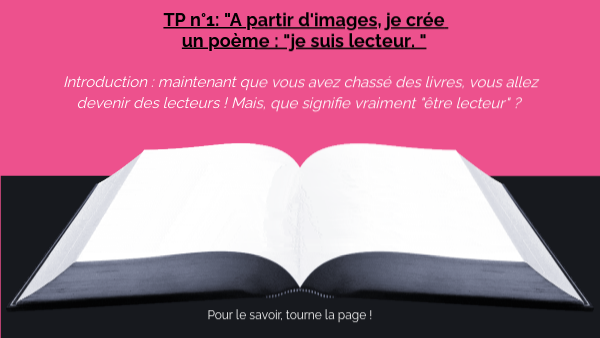 TP 1 : séquence 1 : les bienfaits de la lecture/le rôle de lecteur | Genially