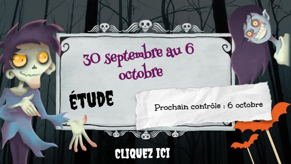 4- OCTOBRE 29 au 5 octobre