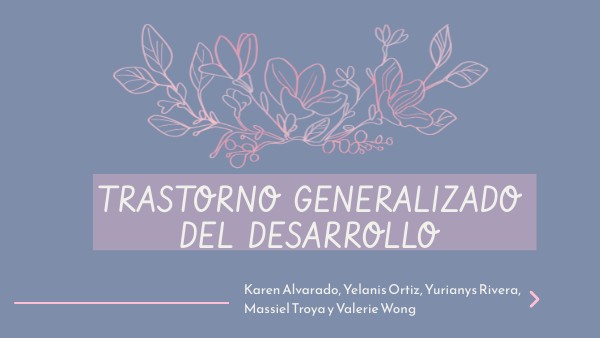 Trastorno generalizado del desarrollo