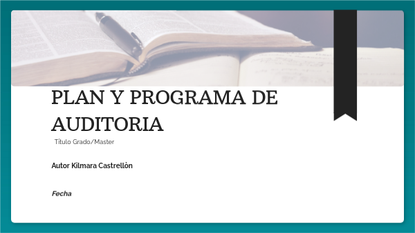 Planeación de la Auditoria | Genially