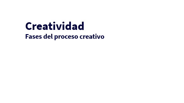 3 Creatividad - Fases del proceso creativo | Genially