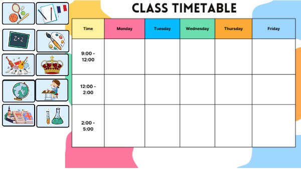 class timetable | Genially