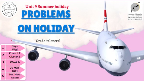 Problem on holiday | Genially