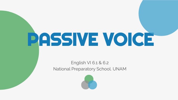 Passive Voice E VI Unit 6 | Genially