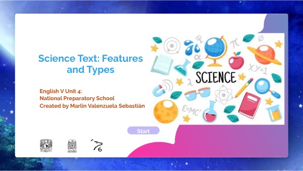EV U4 Science Texts: Features | Genially