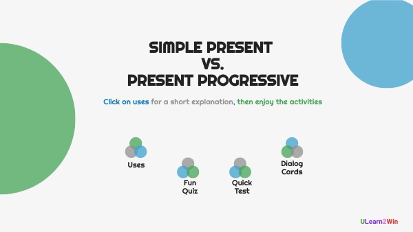 SIMPLE PRESENT VS PRESENT PROGRESSIVE | Genially