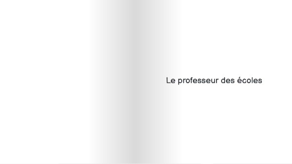 Le professeur des écoles