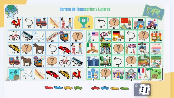 Carrera de transportes y lugares | Genially