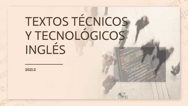 Textos Técnicos y Tecnológicos 2021-2