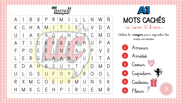 Mots Cachés Saint Valentin | Genially