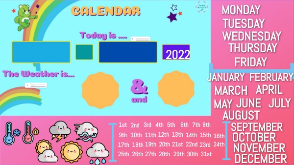 Online Calendar / Classroom Routine