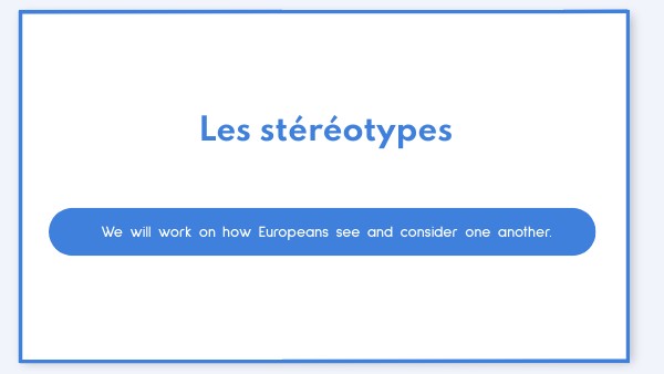 Les stéréotypes