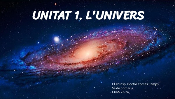 U1. L'UNIVERS 5è B | Genially