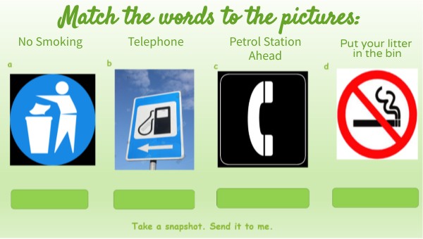 Matching Signs and Notices