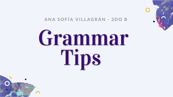 Grammar tips