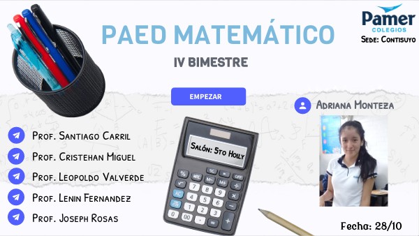 PAED MATEMÁTICAS_IVB | Genially