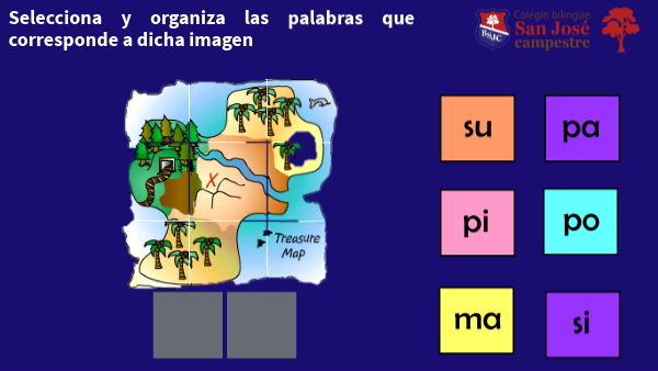 Organiza las silabas para formar las palabras (m-p) | Genially