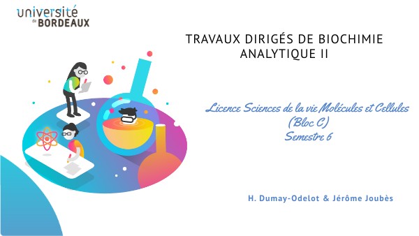 Exercices de biochimie analytique II | Genially