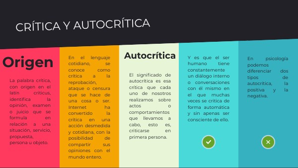 Crítica y autocrítica