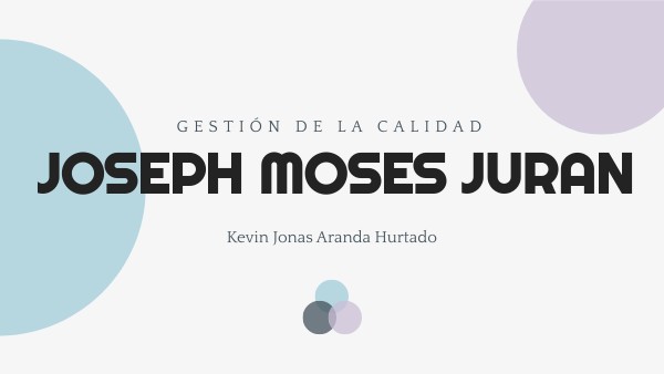 Joseph Moses Juran | Genially