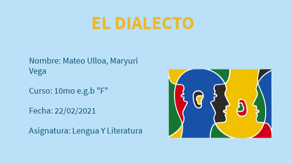 EL DIALECTO