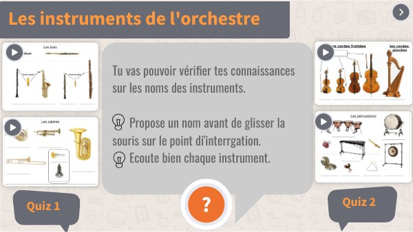 Les instruments de l'orchestre