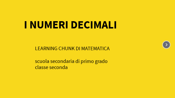 I numeri decimali