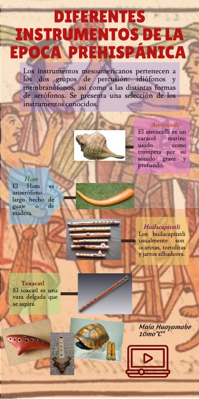 DIFERENTES INSTRUMENTOS DE LA EPOCA PREHISPÁNICA | Genially