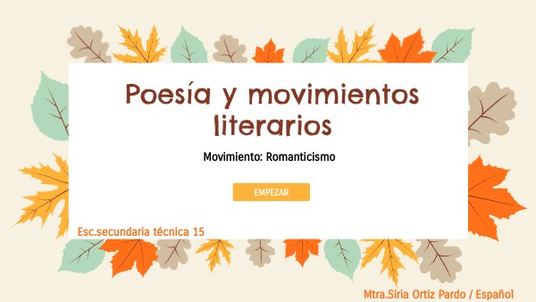 PRESENTACIÓN ROMANTICISMO | Genially